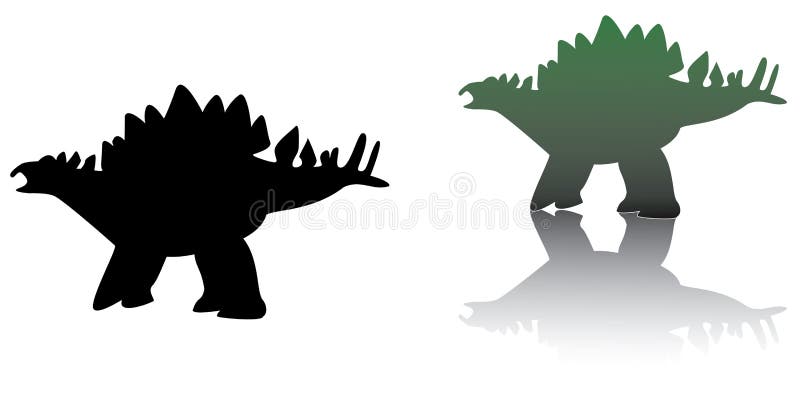 Dino shadow stock vector. Illustration of drawing, figure - 6482114