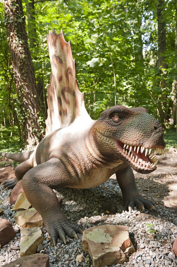 Scary dinosaur stock photo. Image of jurassic, trees - 20926342