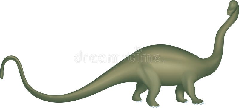 Diplodocus Eating Palm Leaves Sketch Style 3d Illustration Stock ...