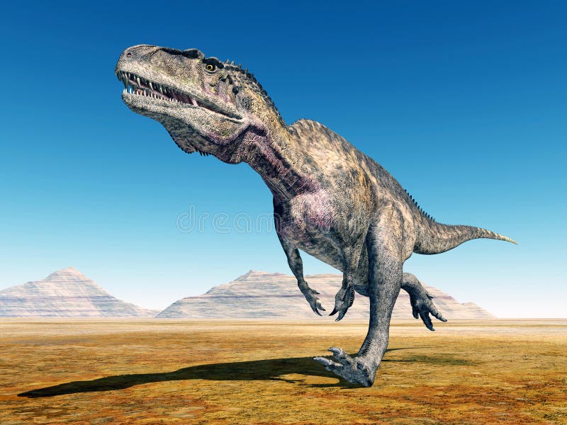 Dinosaur Acrocanthosaurus stock illustration. Illustration of jurassic ...