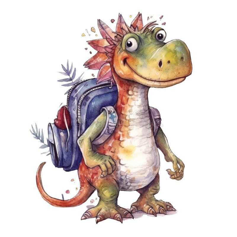 Dinosaur Backpack Fantasy Funny Cartoon Student Back To School ...