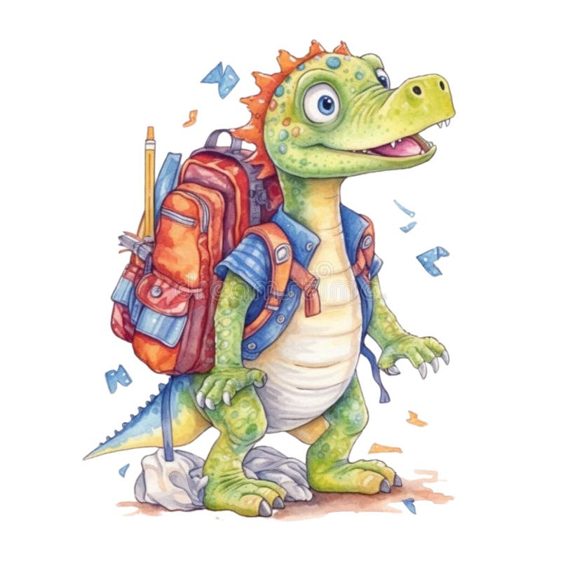 Dinosaur Backpack Fantasy Funny Cartoon Student Back To School ...