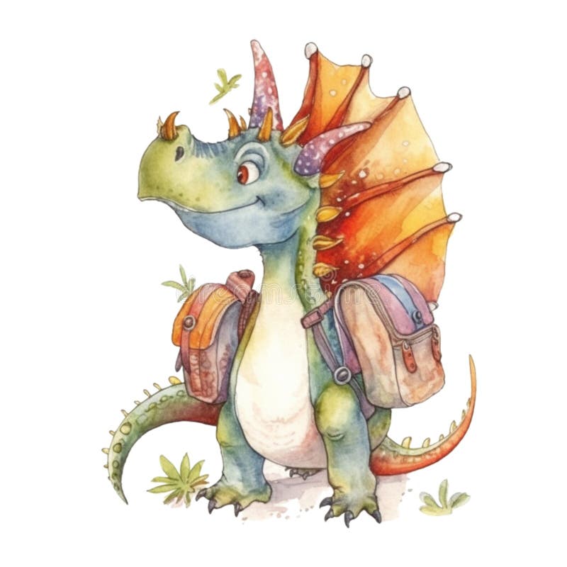 Dinosaur Backpack Fantasy Funny Cartoon Student Back To School ...