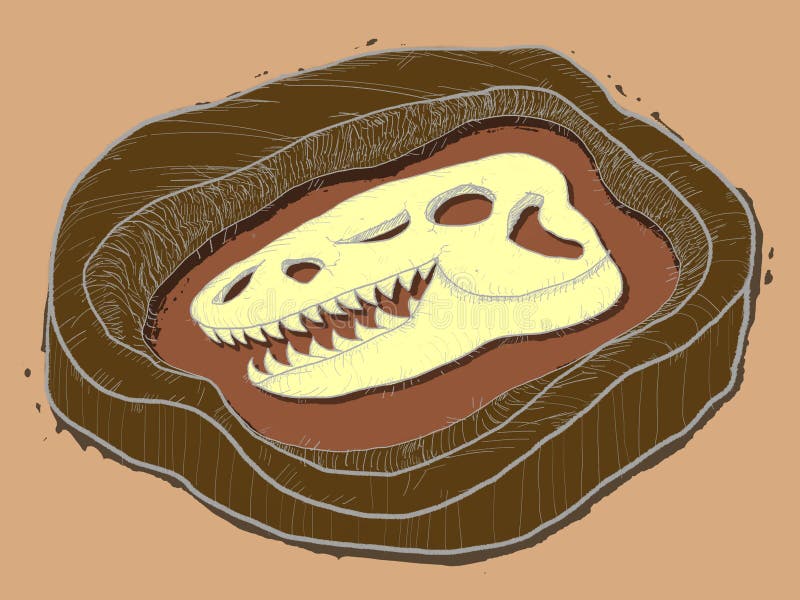 Dinosaur Fossil Skeleton In The Soil, Archeological Excavation Element ... Dinosaur Fossil Skeleton In The Soil, Archeological Excavation Element ...