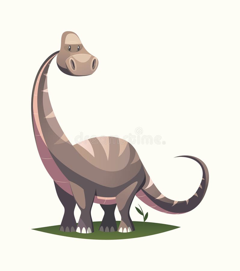 Dinosaur Brontosaurus and Human Size Comparison Stock Illustration ...