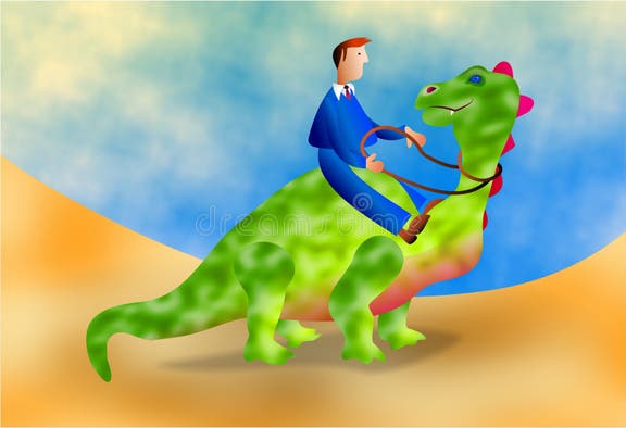 Dinosaur Business stock illustration. Illustration of dragon - 96737