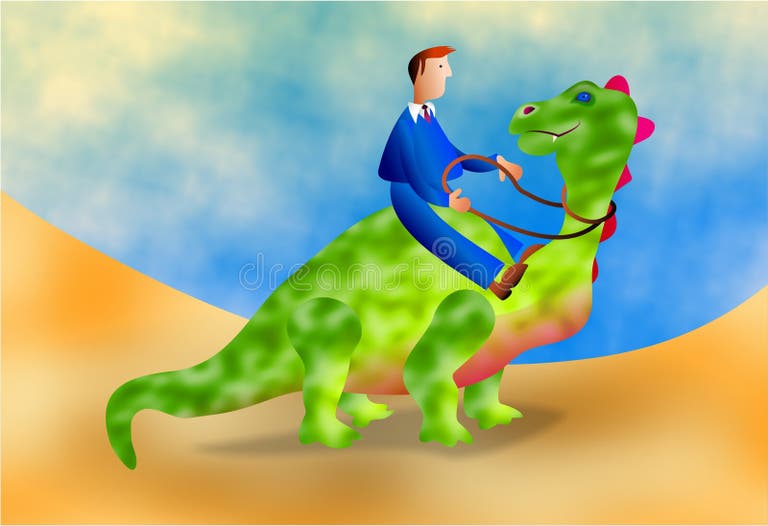 Dinosaur Business stock illustration. Illustration of dragon - 96737
