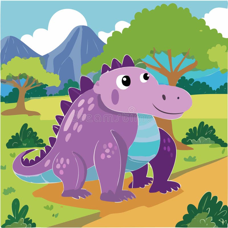 Dinosaur Cartoon Design, Vector Illustration Stock Illustration ...