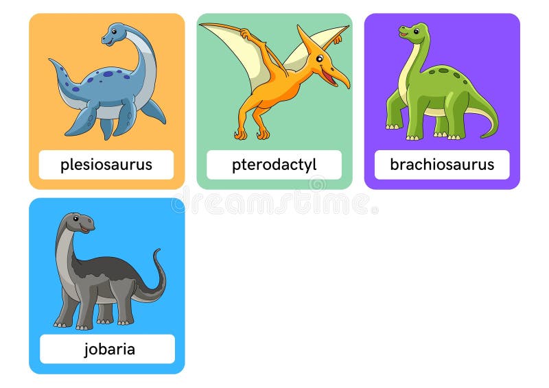 Dinosaur Flashcards Stock Illustrations – 72 Dinosaur Flashcards Stock ...