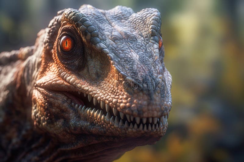 Dinosaur Close-up. Generated by AI Stock Illustration - Illustration of ...