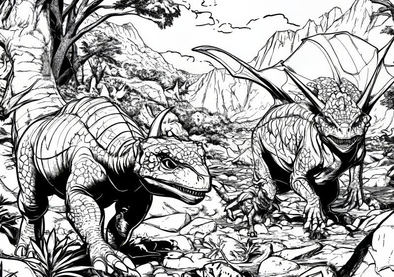 Dinosaur Coloring Page. You Can Print it on Standard A4 Paper Stock ...