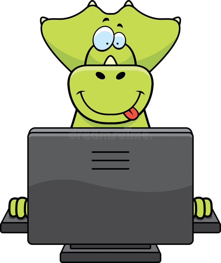 Dinosaur Computer stock vector. Illustration of animal - 14424212
