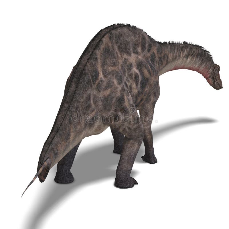 Dinosaur Dicraeosaurus. 3D Rendering With Stock Illustration ...