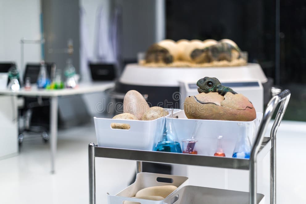 Dinosaur Egg in Science Laboratory of Paleontology Stock Image - Image ...