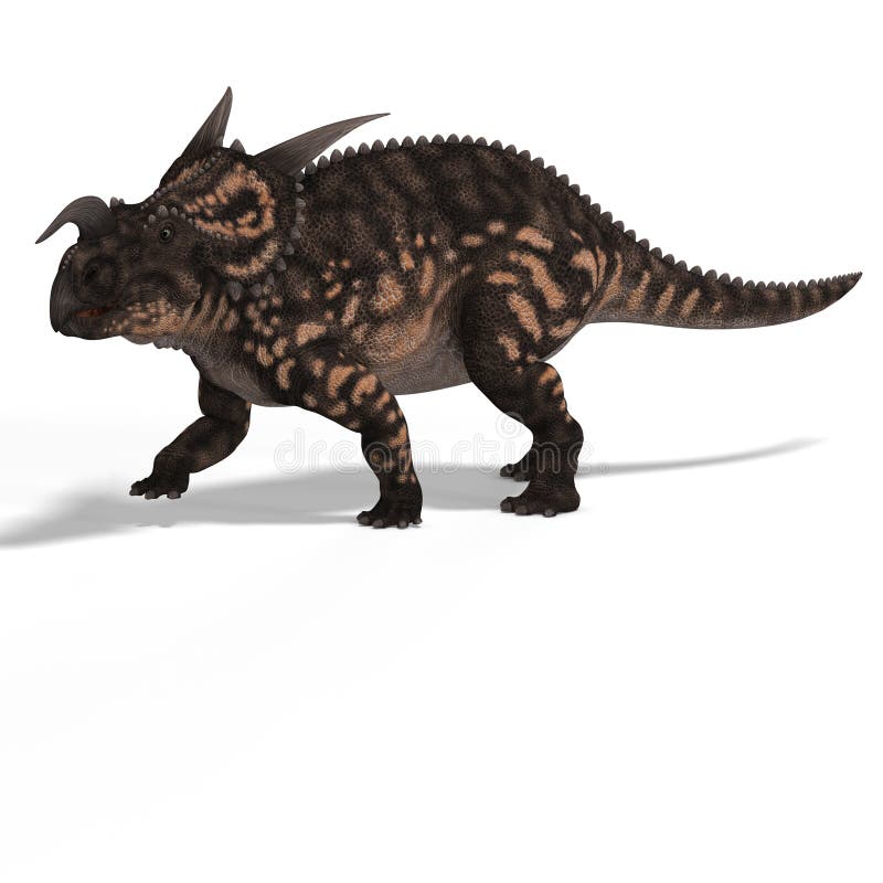 Dinosaur Einiosaurus stock illustration. Illustration of render - 9226259
