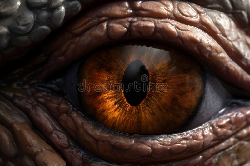 Dinosaur Eye - Close-Up View of a Reptile S Eye Stock Illustration ...