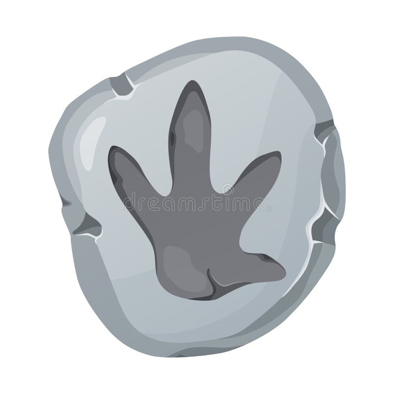 Dinosaur Foot on the Stone. Dinosaur or Dragon Paw Prints Stock Vector ...