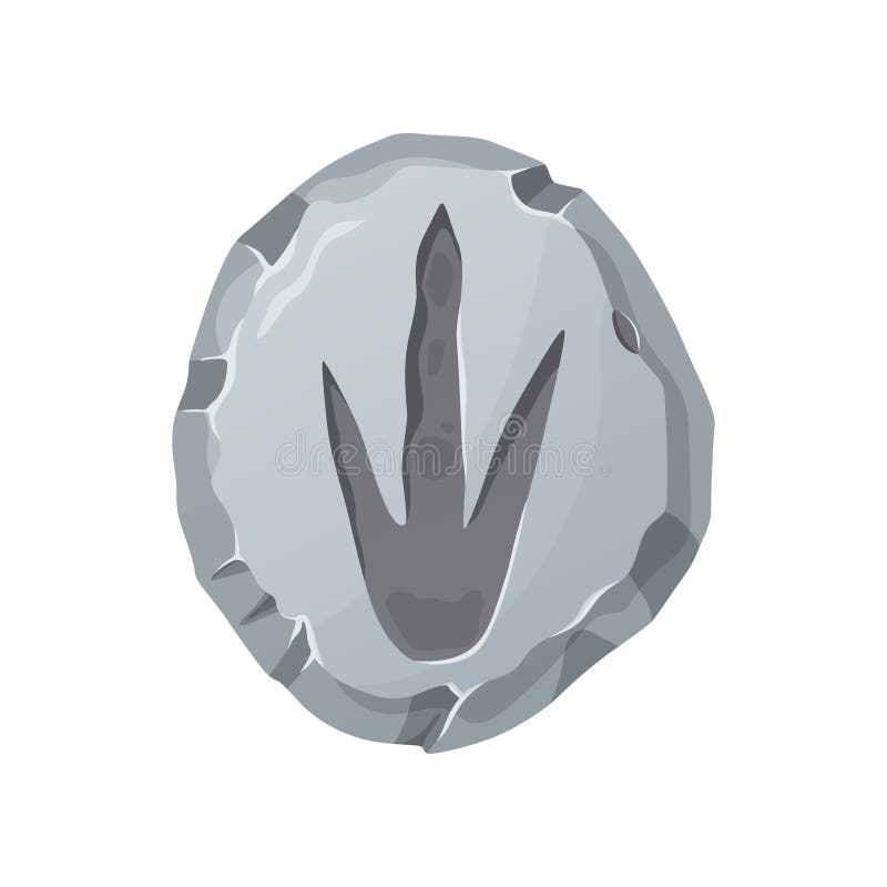 Dinosaur Foot on the Stone. Dinosaur or Dragon Paw Prints Stock Vector ...