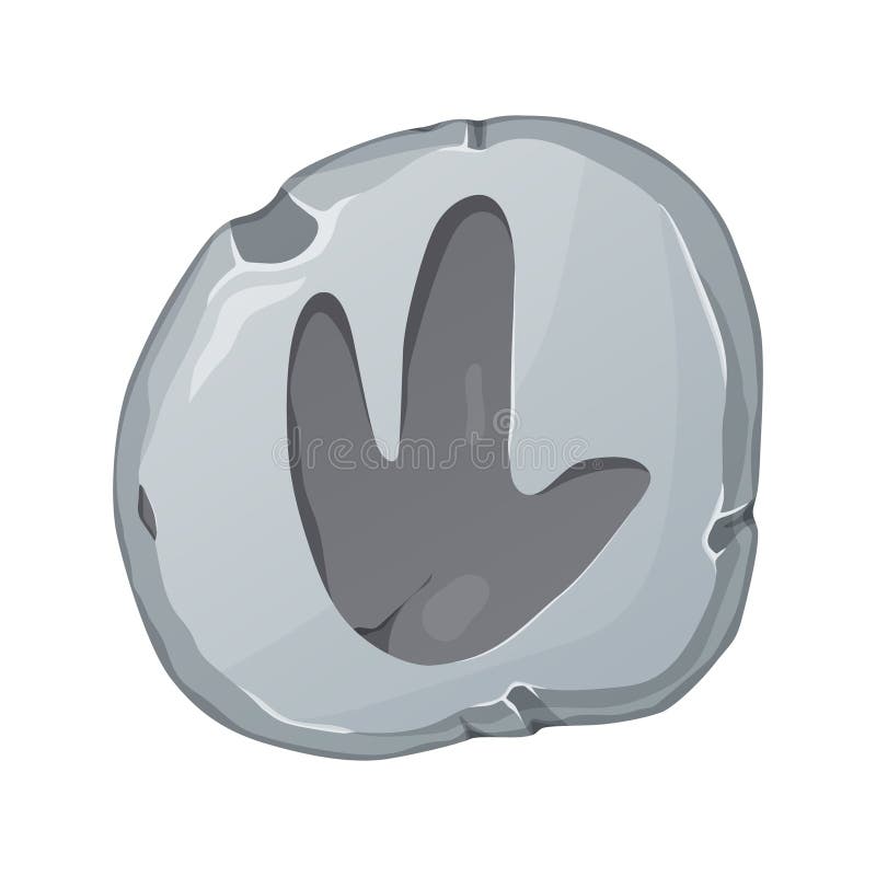 Dinosaur Foot on the Stone. Dinosaur or Dragon Paw Prints Stock Vector ...