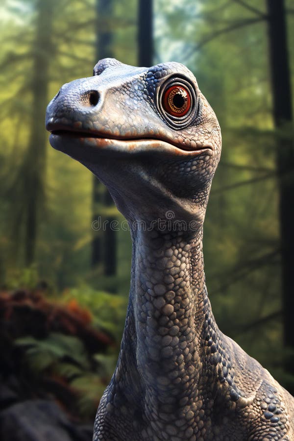 Dinosaur in the Forest, High Quality Photo Stock Illustration ...