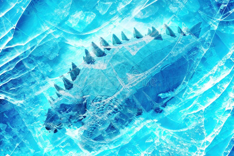 A dinosaur in the ice stock photo. Image of wild, ancestor - 313747324