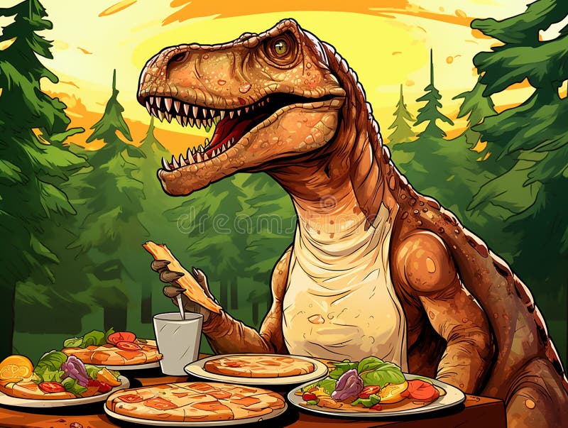 Pizza Dinosaur Stock Illustrations – 272 Pizza Dinosaur Stock ...