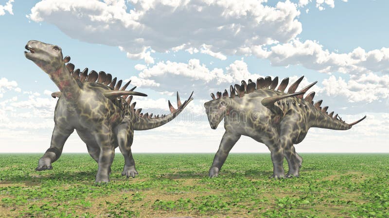 Dinosaur Huayangosaurus stock illustration. Illustration of primeval ...