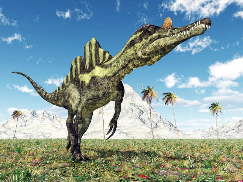 Dinosaur Ichthyovenator stock illustration. Illustration of powerful ...