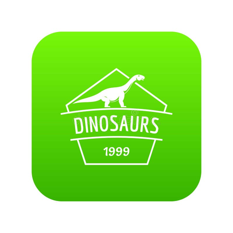 Dinosaur Logo Icons Set, Simple Style Stock Vector - Illustration of ...