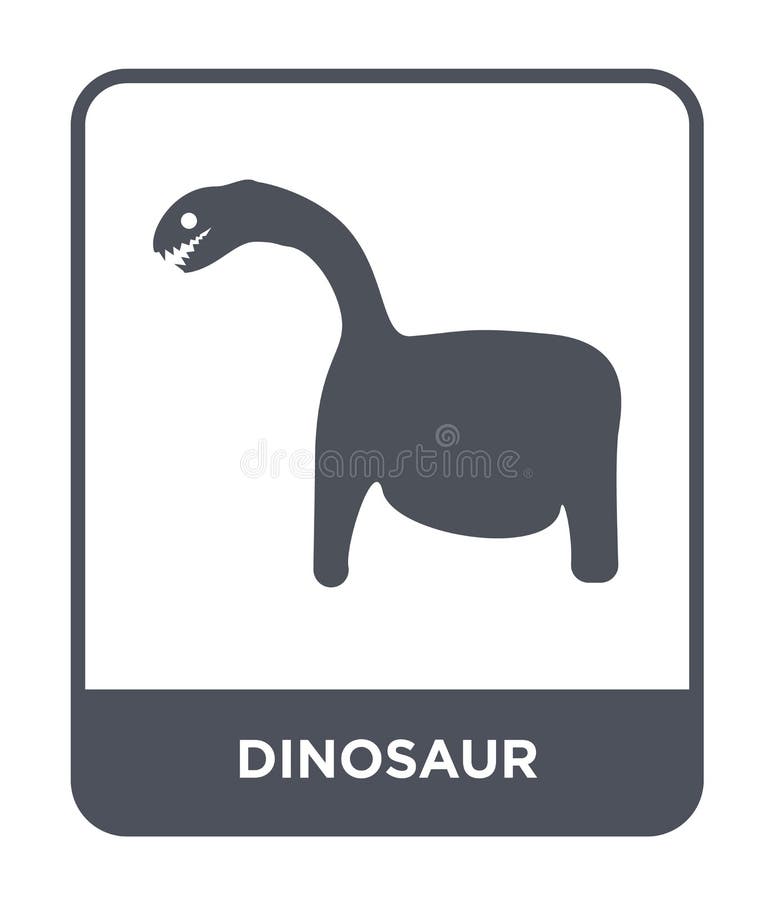 Dinosaur Icon in Trendy Design Style. Dinosaur Icon Isolated on White ...