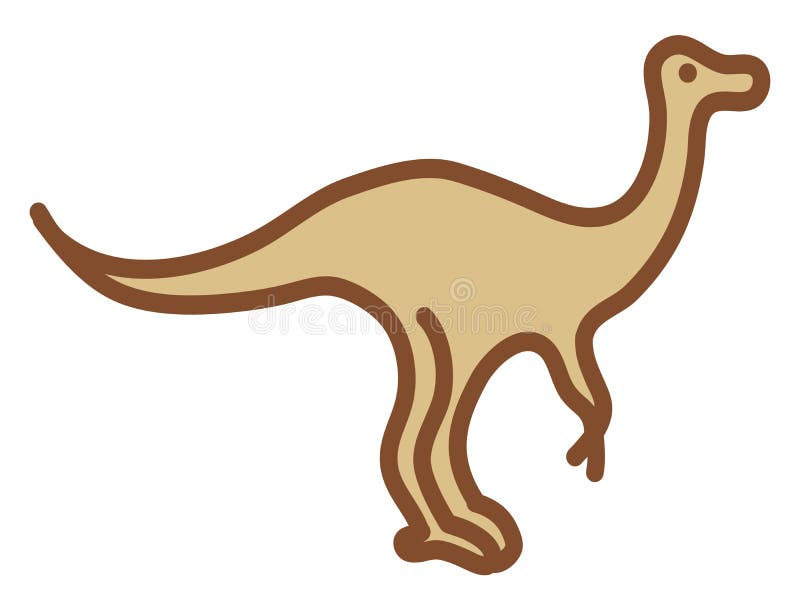 Dinosaur with Long Tail, Icon Stock Vector - Illustration of fantastic ...
