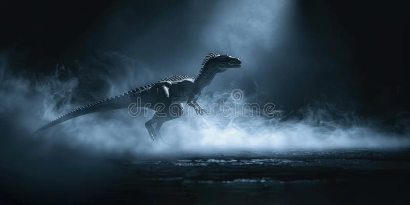 Dinosaur in the Mist. Created by Generative Artificial Intelligence ...