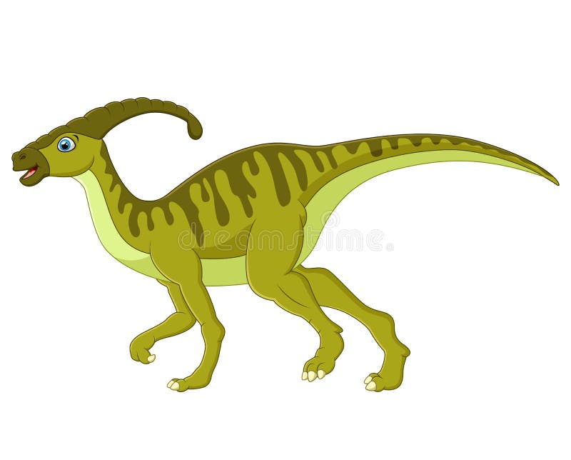 Parasaurolophus cartoon stock vector. Illustration of archeology - 45673650