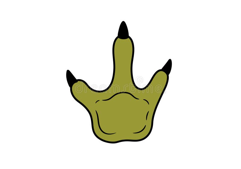 Dinosaur paw clipart stock illustration. Illustration of wild - 369027810