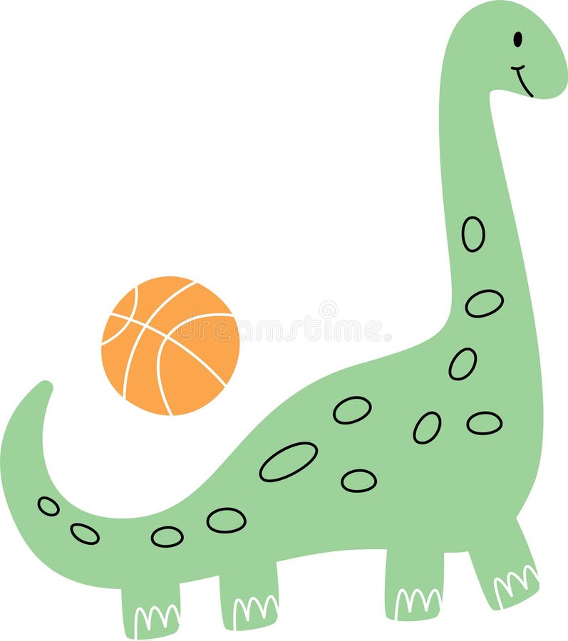 Dinosaur Playing Basketball Stock Vector - Illustration of play, sport ...
