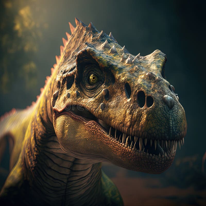 Dinosaur Portrait Created with Generative AI Technology Stock ...