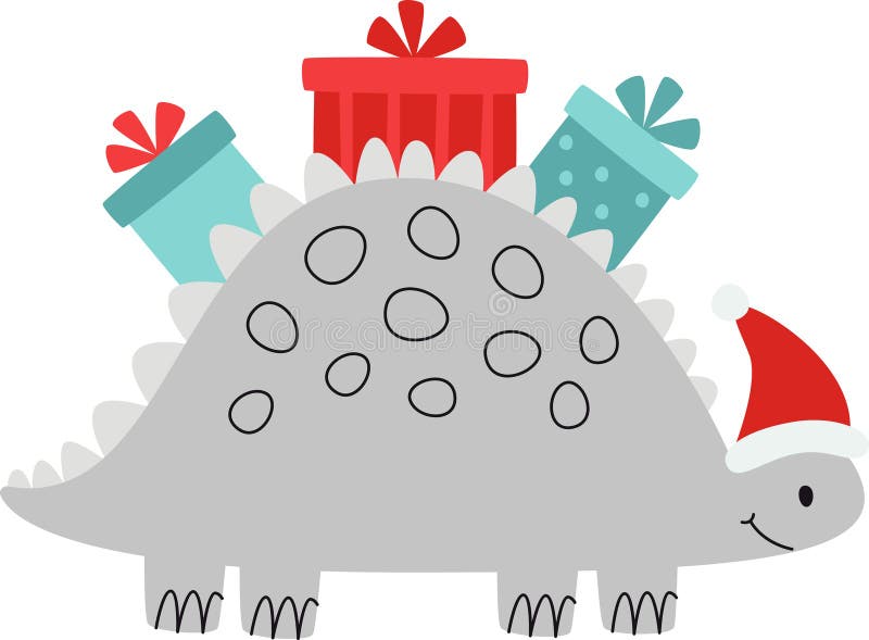 Dinosaur with Present stock illustration. Illustration of jurassic ...