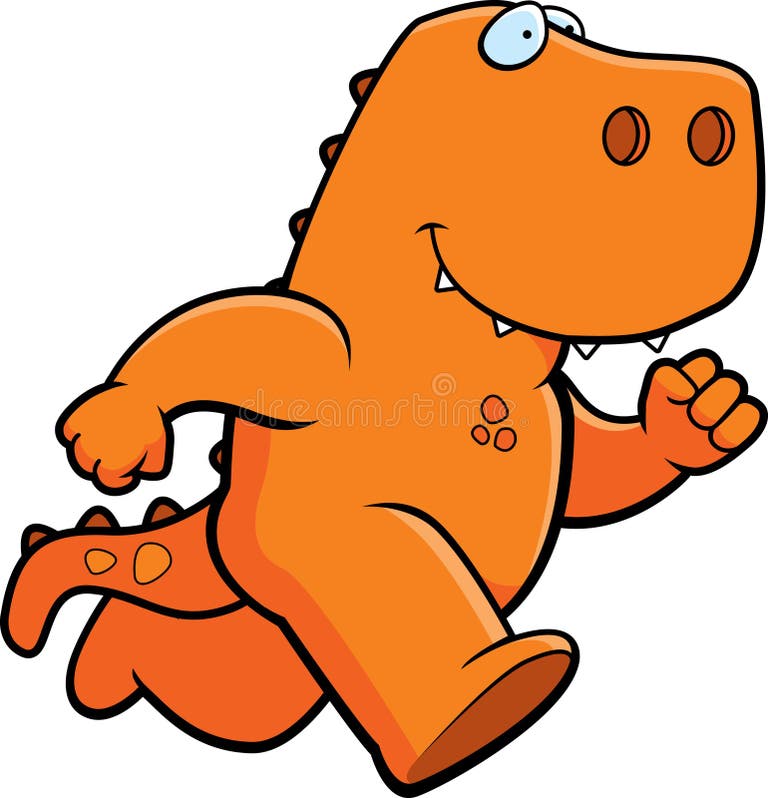 Cartoon Dinosaur Running Stock Illustrations – 744 Cartoon Dinosaur ...