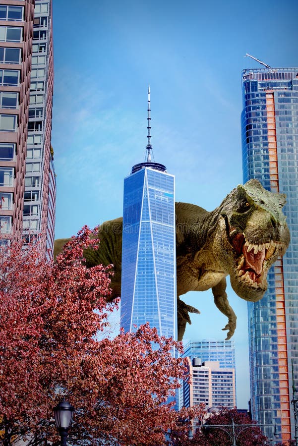 Dinosaur Destroy City Stock Illustrations – 80 Dinosaur Destroy City ...