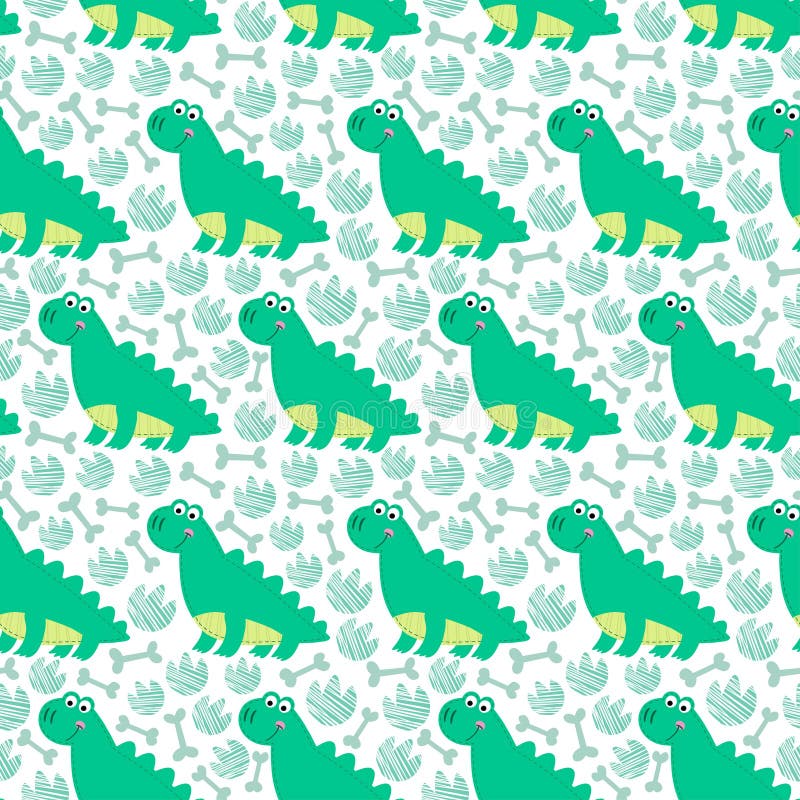 Dinosaur seamless pattern. stock illustration. Illustration of striped ...