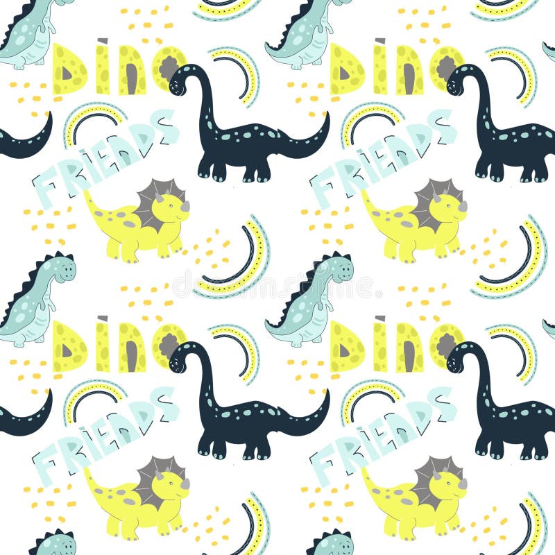 Dinosaur seamless pattern stock vector. Illustration of jurassic ...