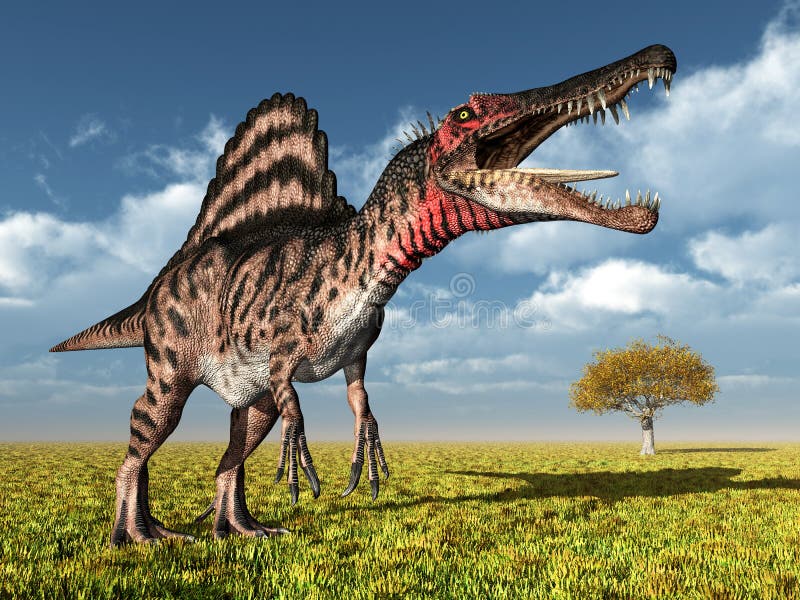 Dinosaur Spinosaurus stock illustration. Illustration of nature - 43133625