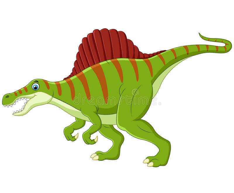 Dinosaur Spinosaurus Cartoon Illustration Stock Vector - Illustration ...