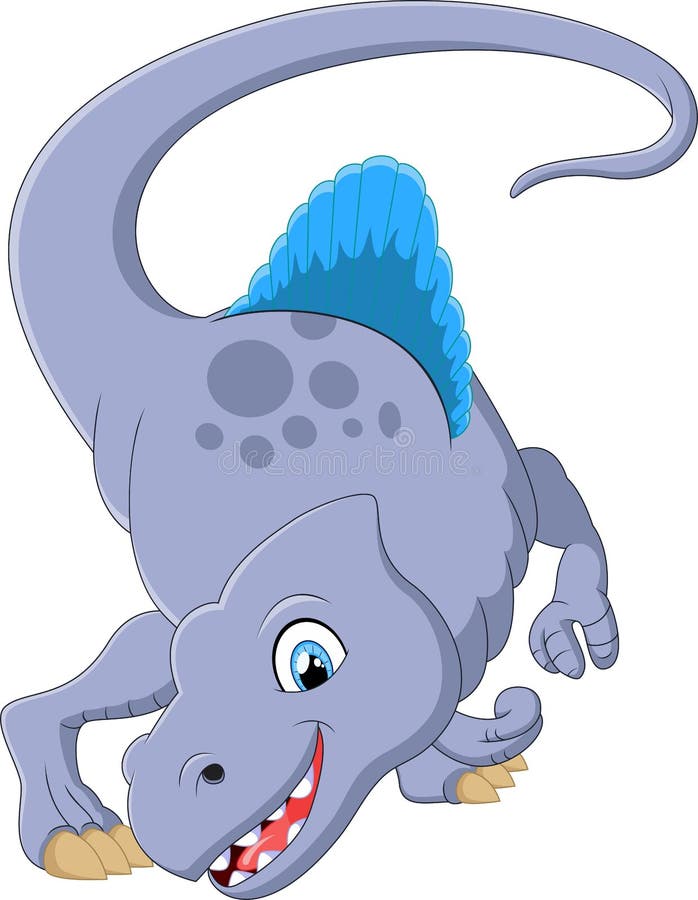 Dinosaur Spinosaurus Cartoon Illustration Stock Vector - Illustration ...