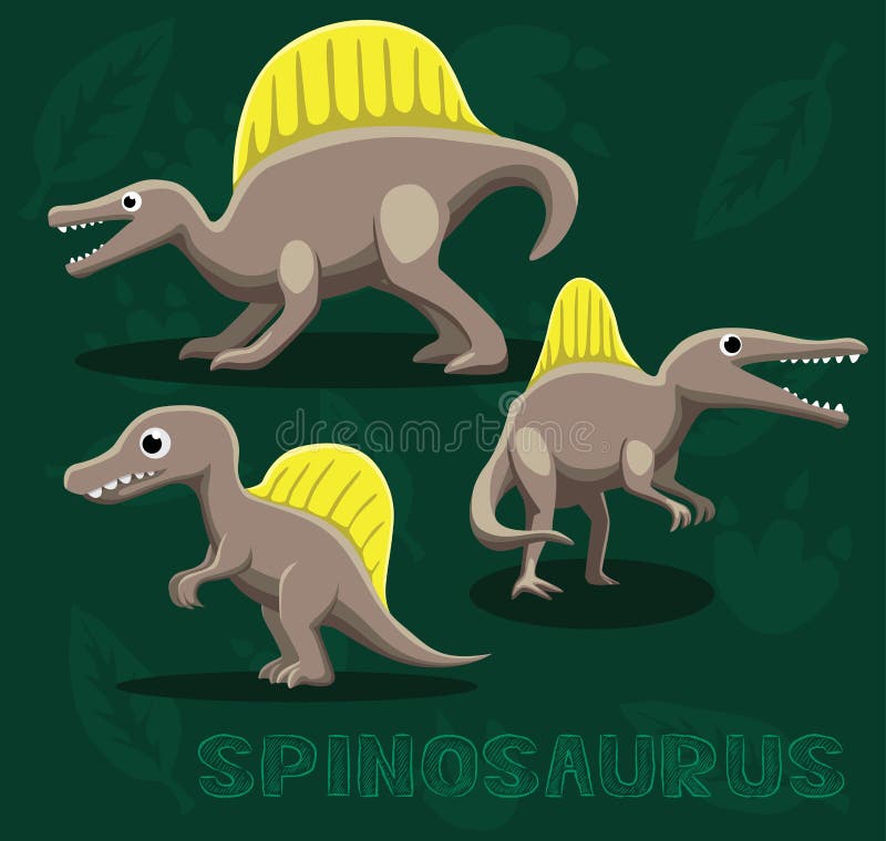 Dinosaur Spinosaurus Cartoon Vector Illustration Stock Vector ...