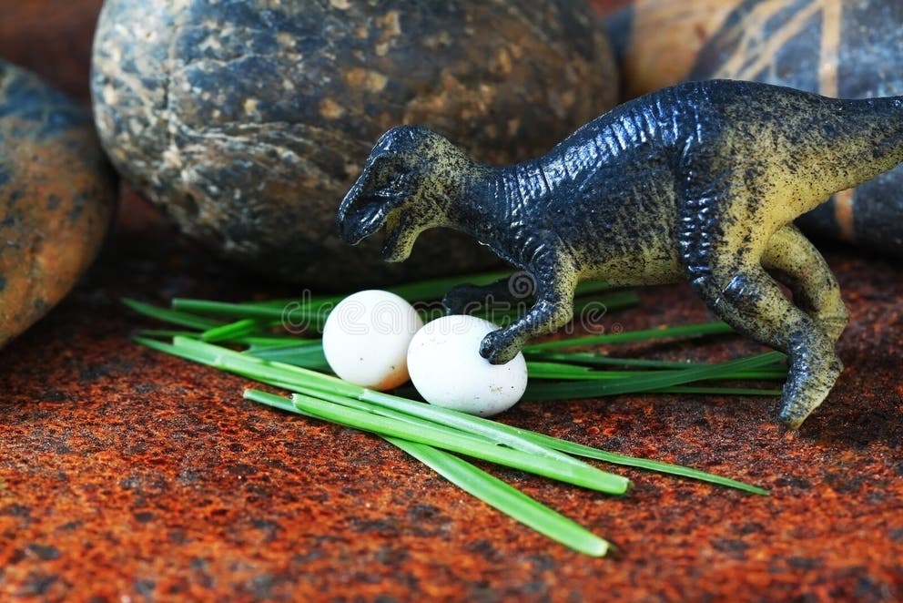 Dinosaur T-Rex Protects Her Eggs Stock Image - Image of tyrannosaurus ...