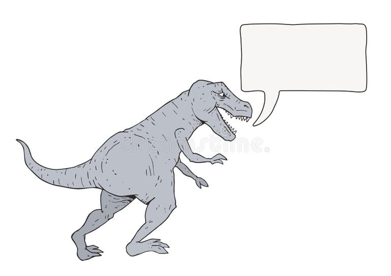 Dinosaur talking draw stock vector. Illustration of comment - 280651829