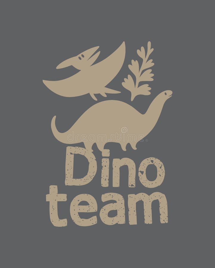 Dinosaur Team Logo. Simple Flat Style. Vector Emblem Stock Vector ...