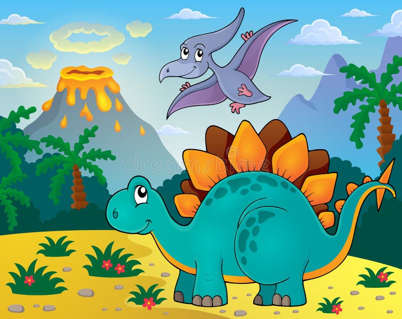 Dinosaur topic image 3 stock vector. Illustration of vectors - 72242432