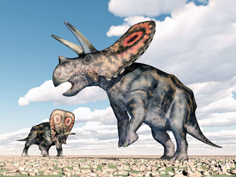 Dinosaur Torosaurus stock illustration. Illustration of died - 58221816